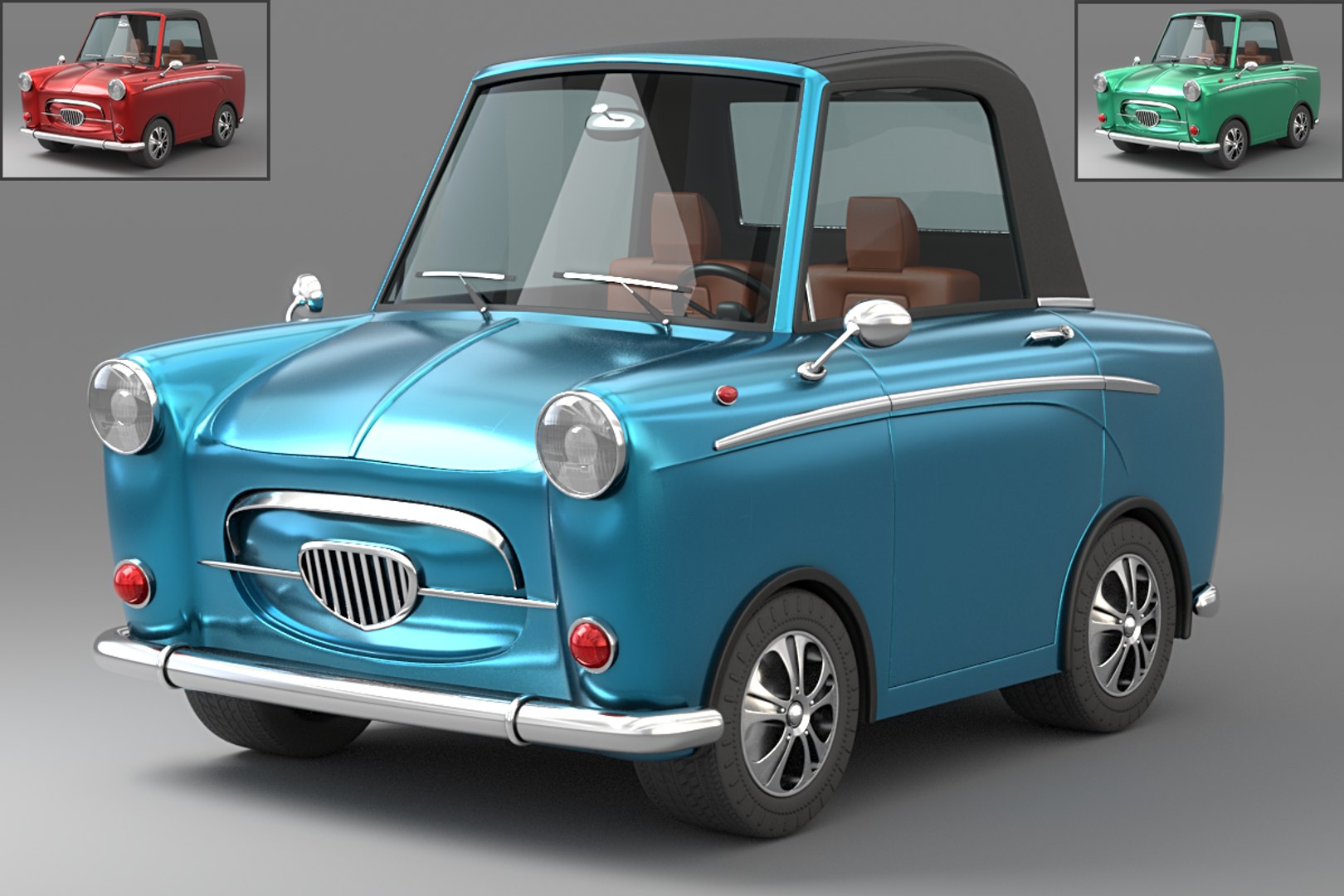 3D Cartoon Car Collection V4 Model - TurboSquid 1750854