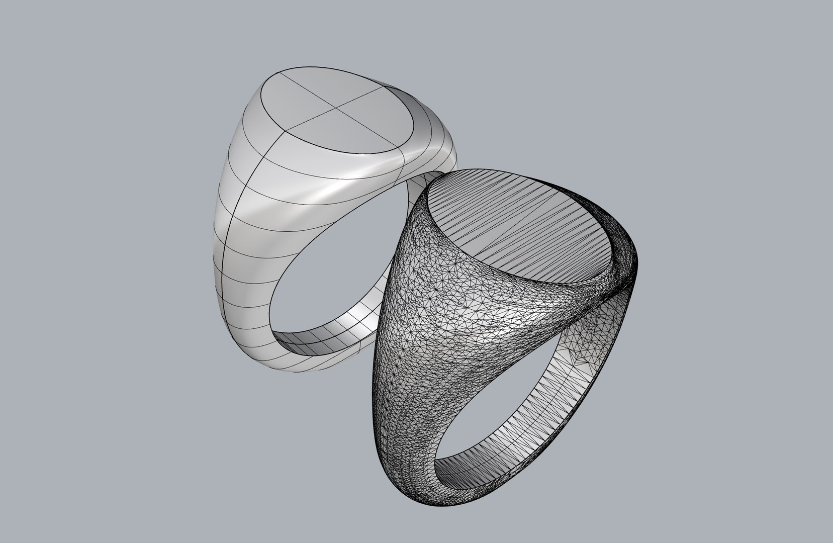 Oval Top Rings Making Program based on Open CASCADE Technology 3D model ...