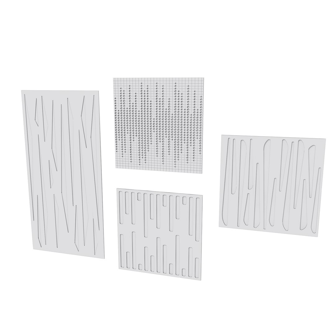 Absorber Panel 4 Type Model - TurboSquid 2296655