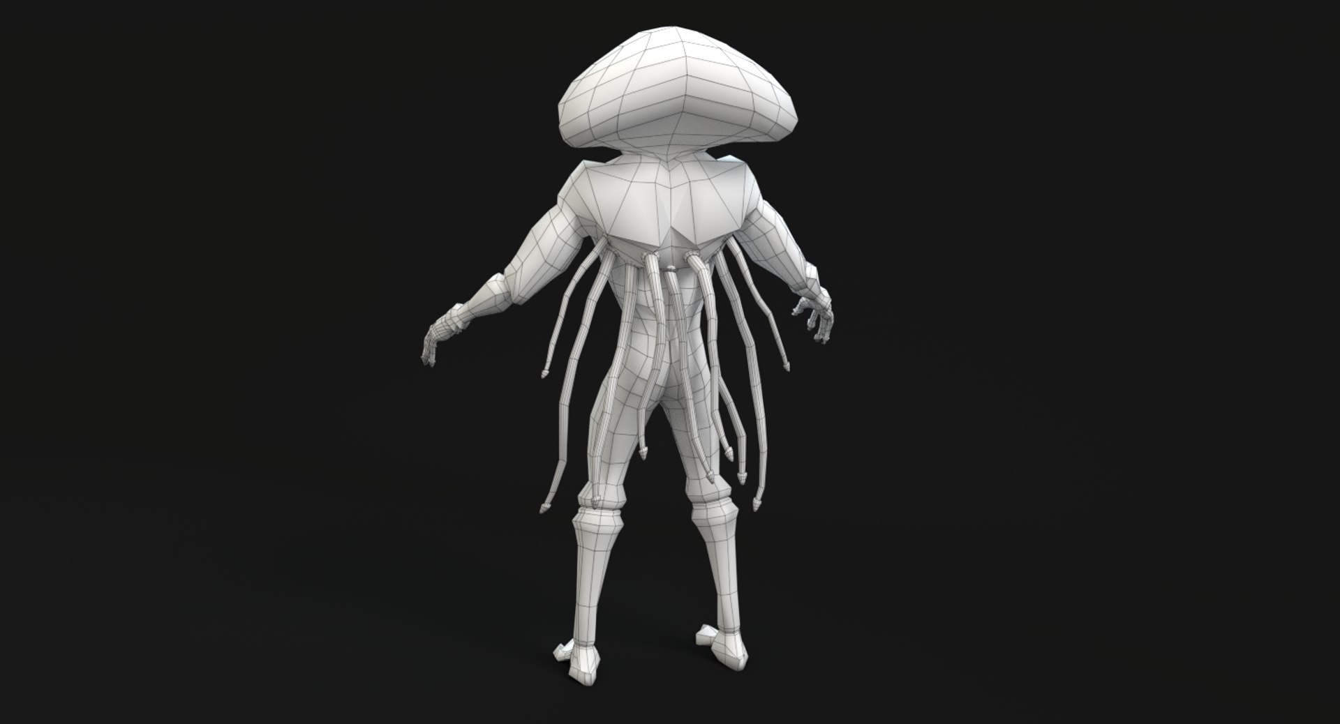 3d sci-fi alien model