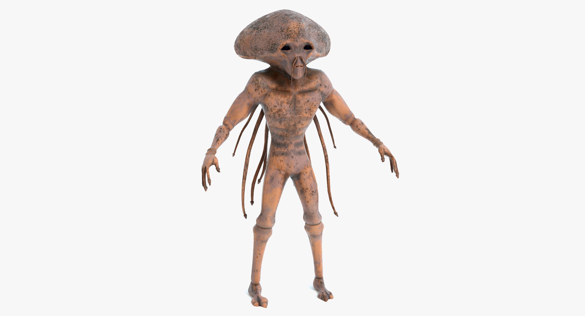 3d sci-fi alien model