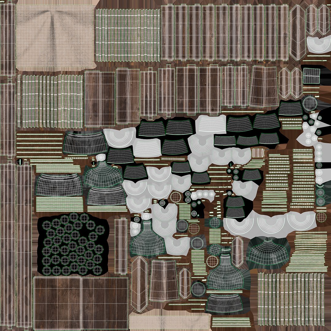 Medieval MarketStall003 8K PBR Textures 3D Model - TurboSquid 2005055