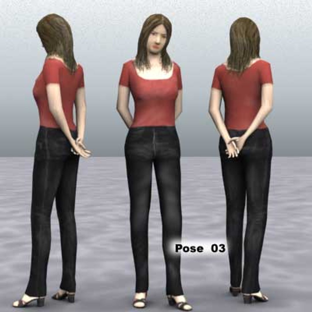 Human Female Girl 3d Model