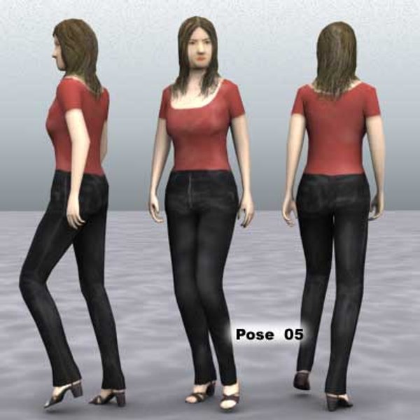 human female girl 3d model