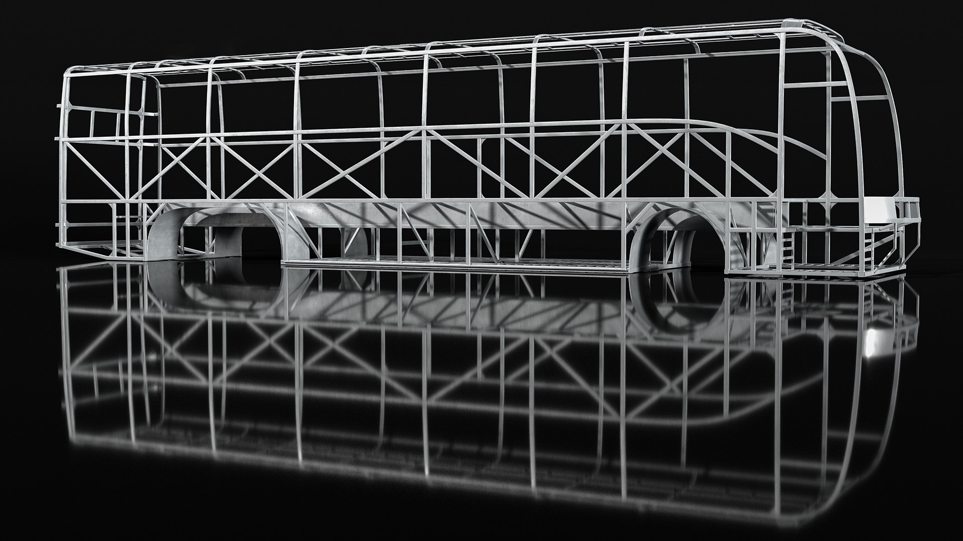 3D bus frame structure - TurboSquid 1595590