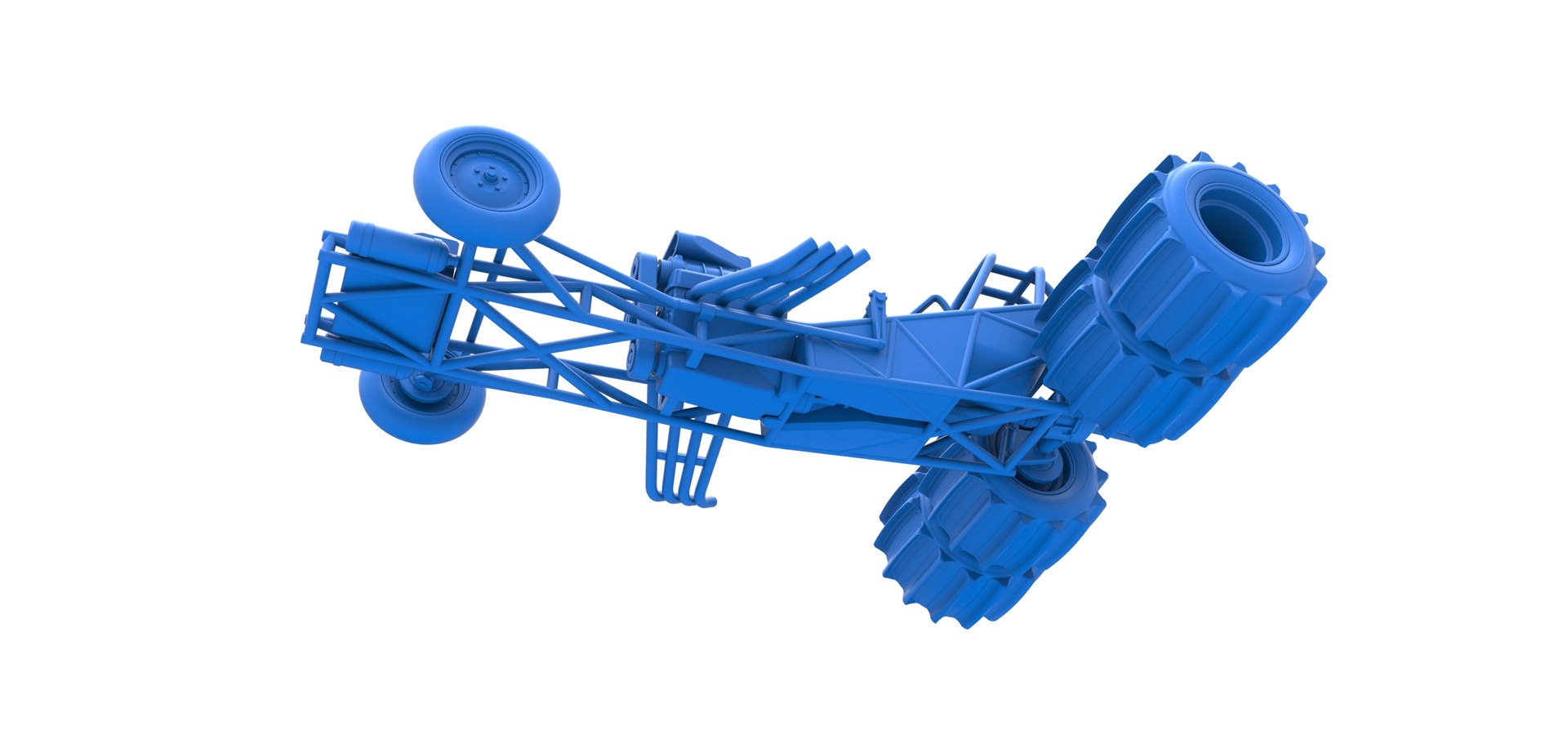 Vintage Funny Car Base For Sand Drag Racing Scale 1 To 25 3D Model ...