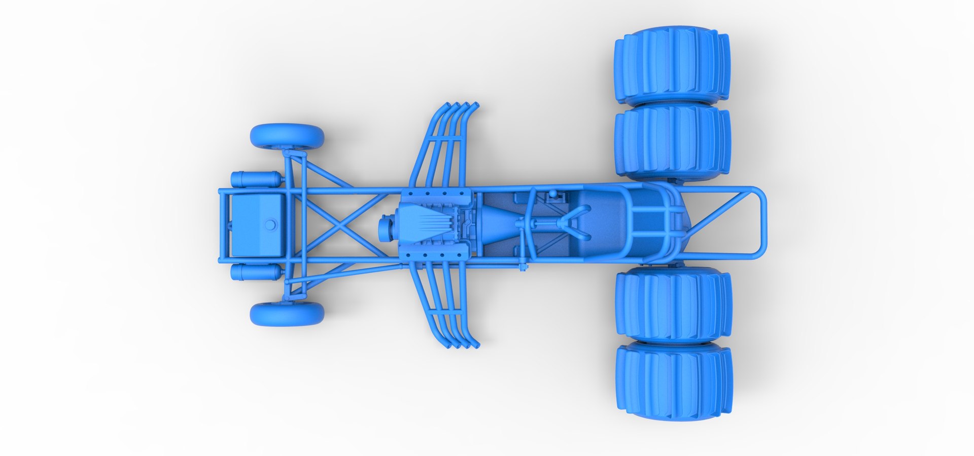 Vintage Funny Car Base For Sand Drag Racing Scale 1 To 25 3D Model ...