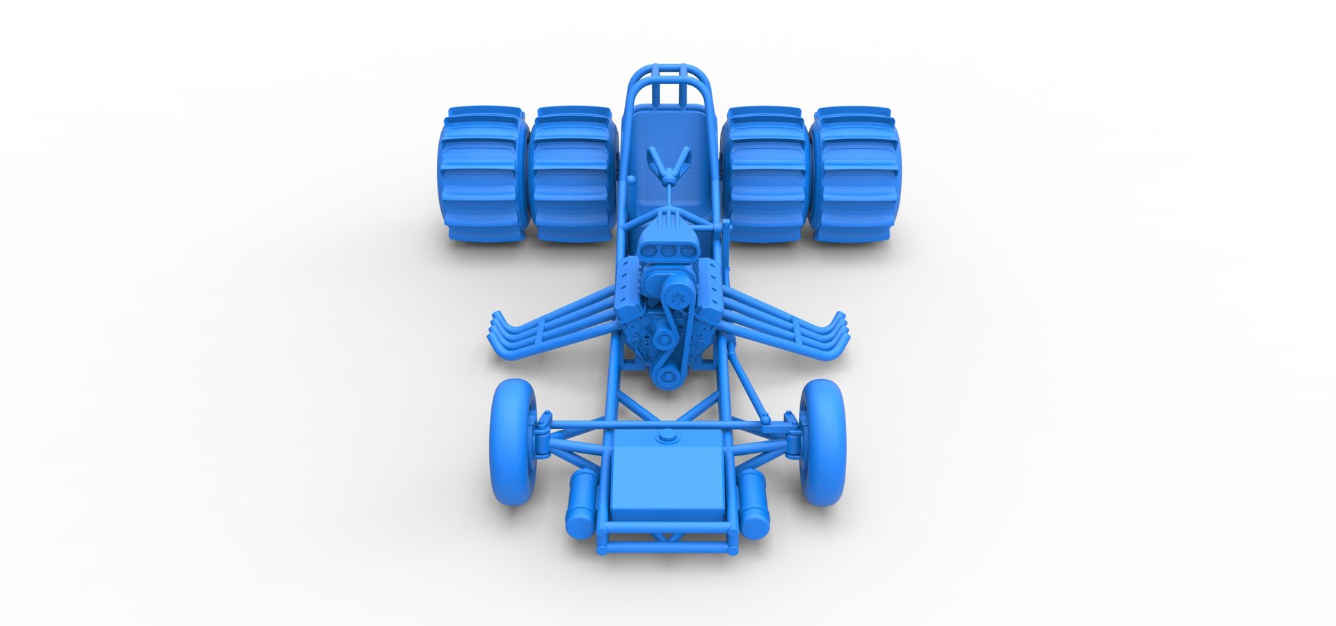 Vintage Funny Car Base For Sand Drag Racing Scale 1 To 25 3D Model ...