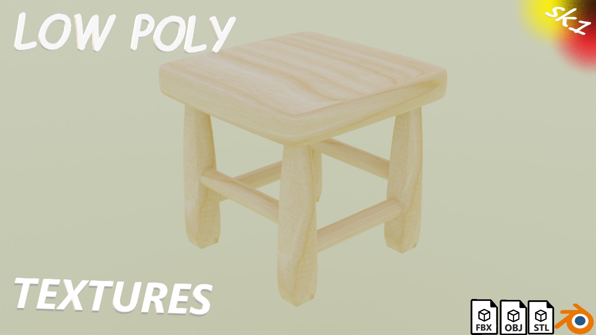 Stool 3D model - TurboSquid 2173980