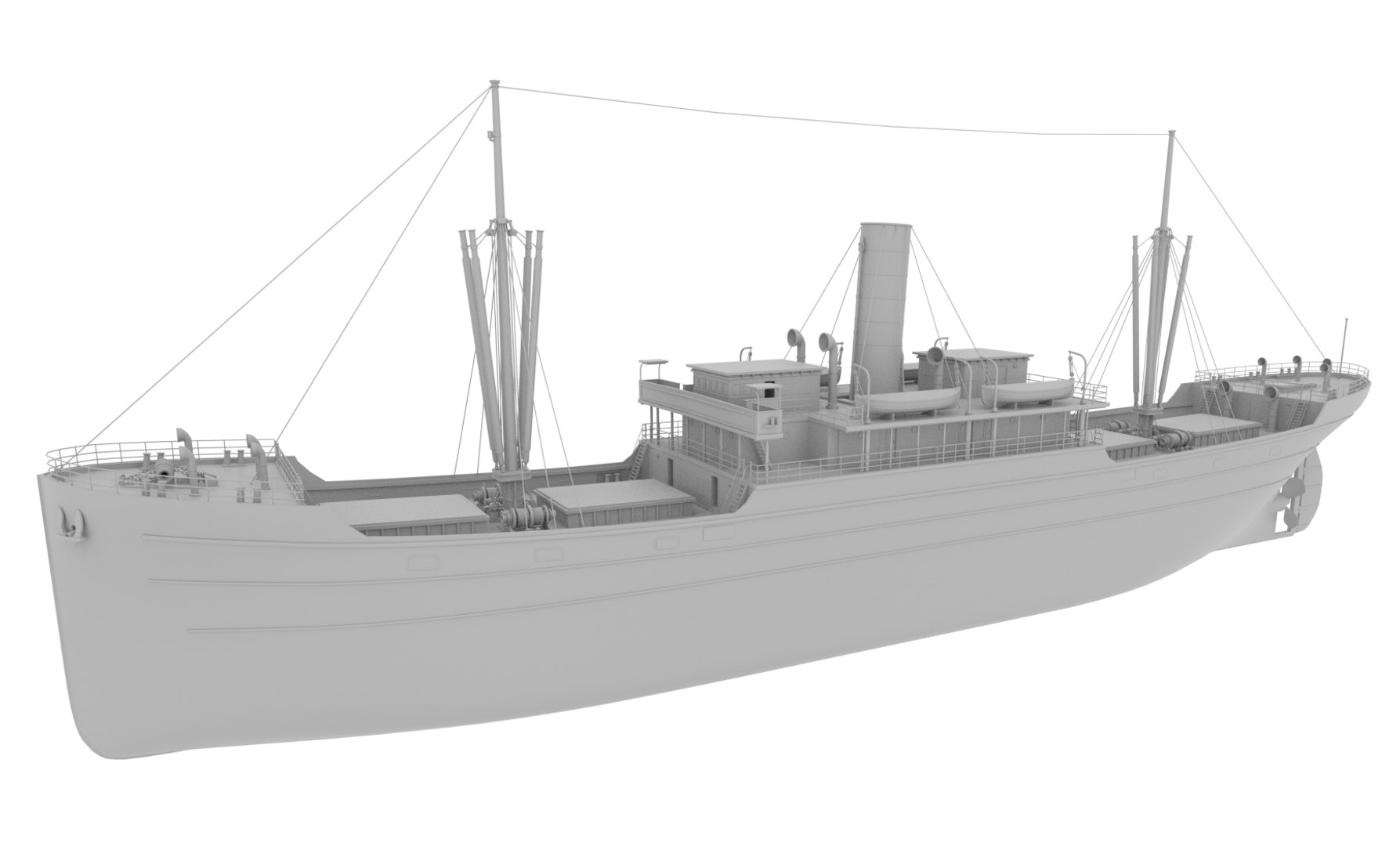3D Steam Ship Model - TurboSquid 1724870