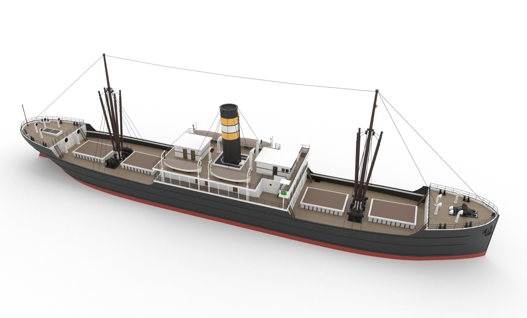 3D Steam Ship Model - TurboSquid 1724870