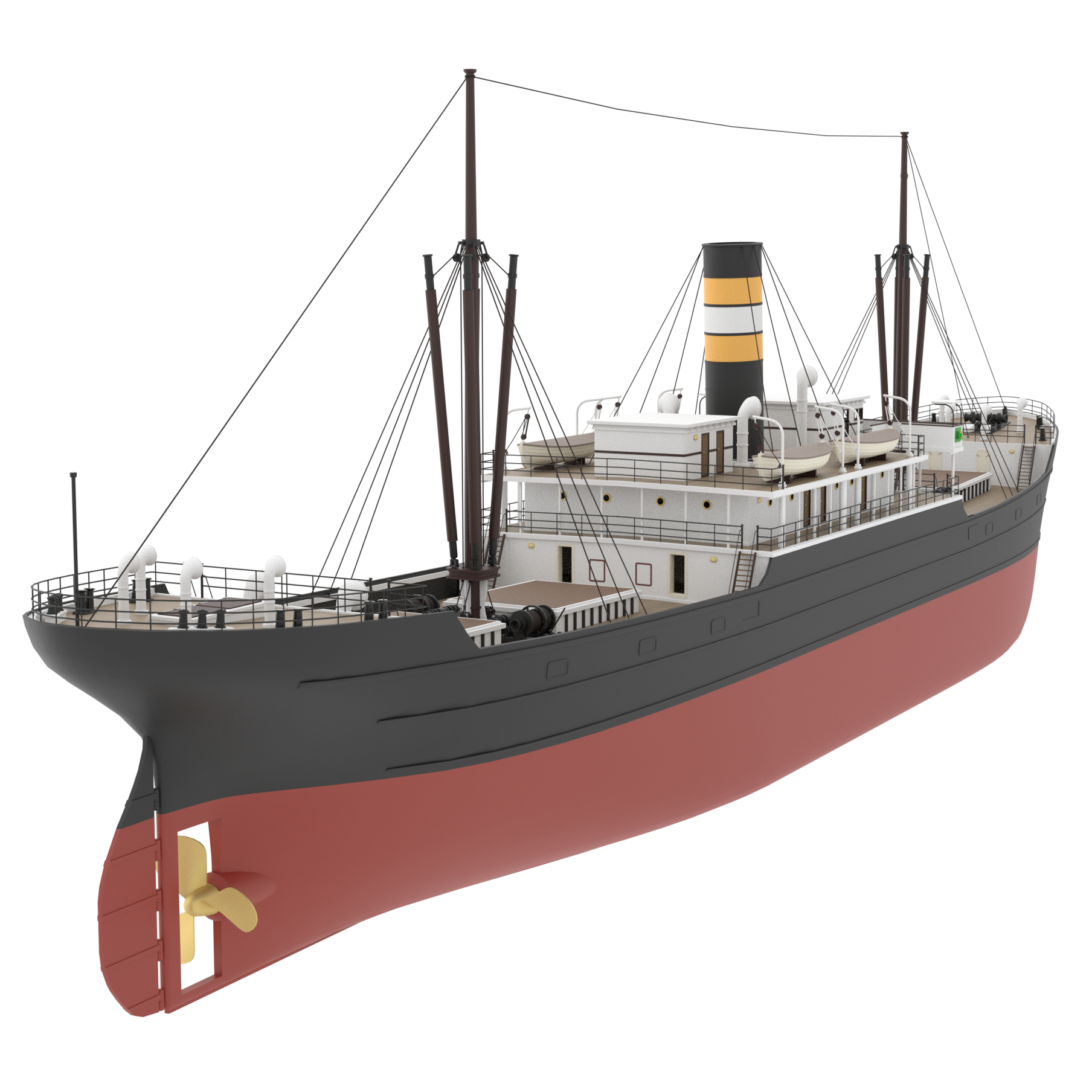3D Steam Ship model - TurboSquid 1724870
