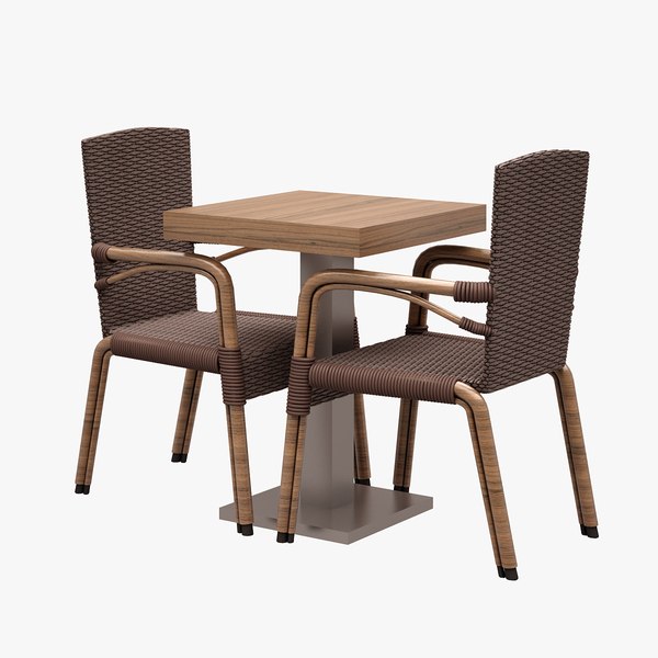 3d model of cafe dinner set