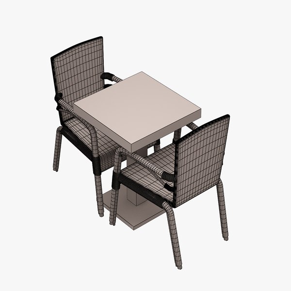 3d model of cafe dinner set