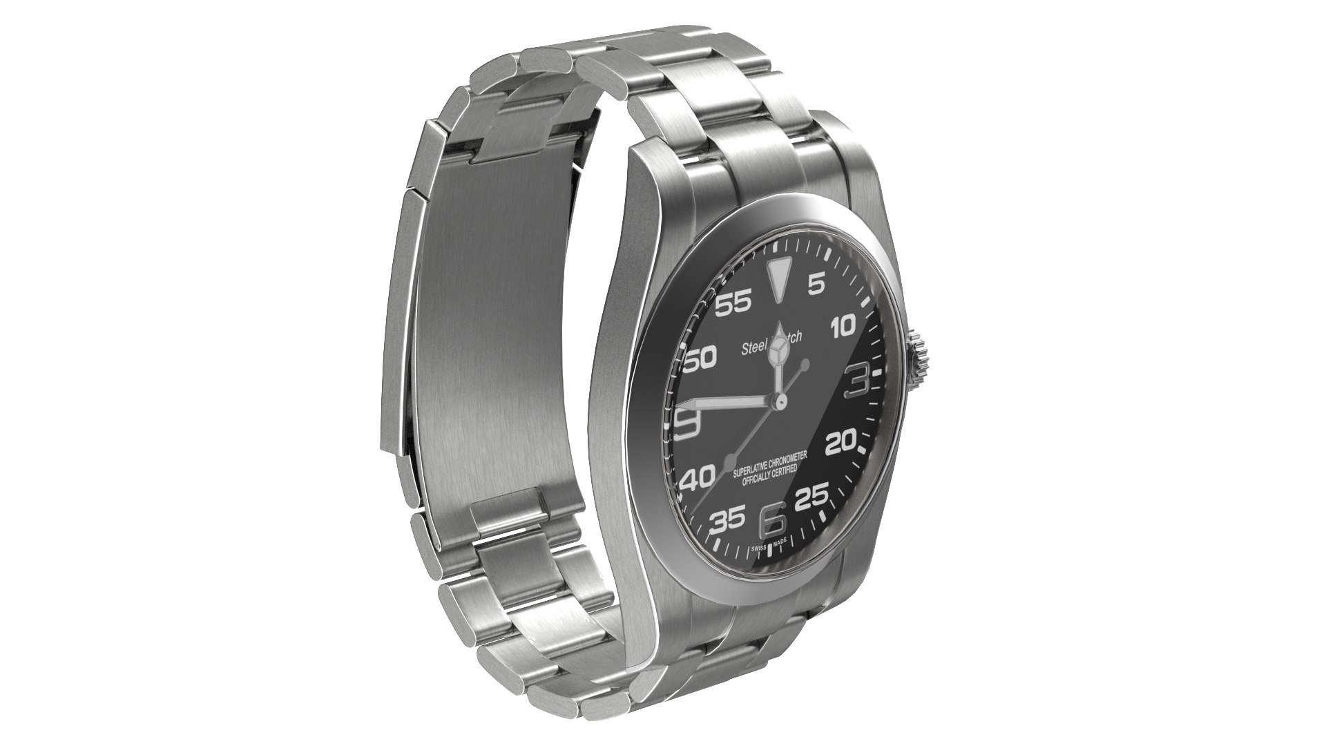 3D Steel Watch - TurboSquid 2284067