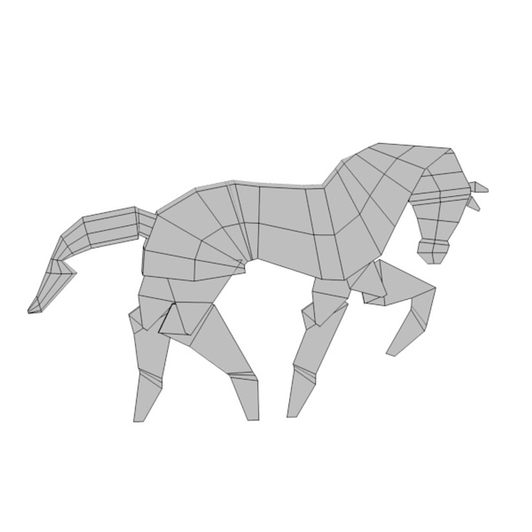 3d Model Paper Horse