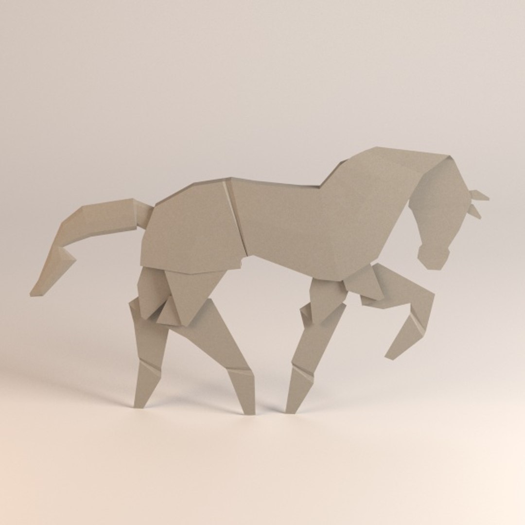3d Model Paper Horse