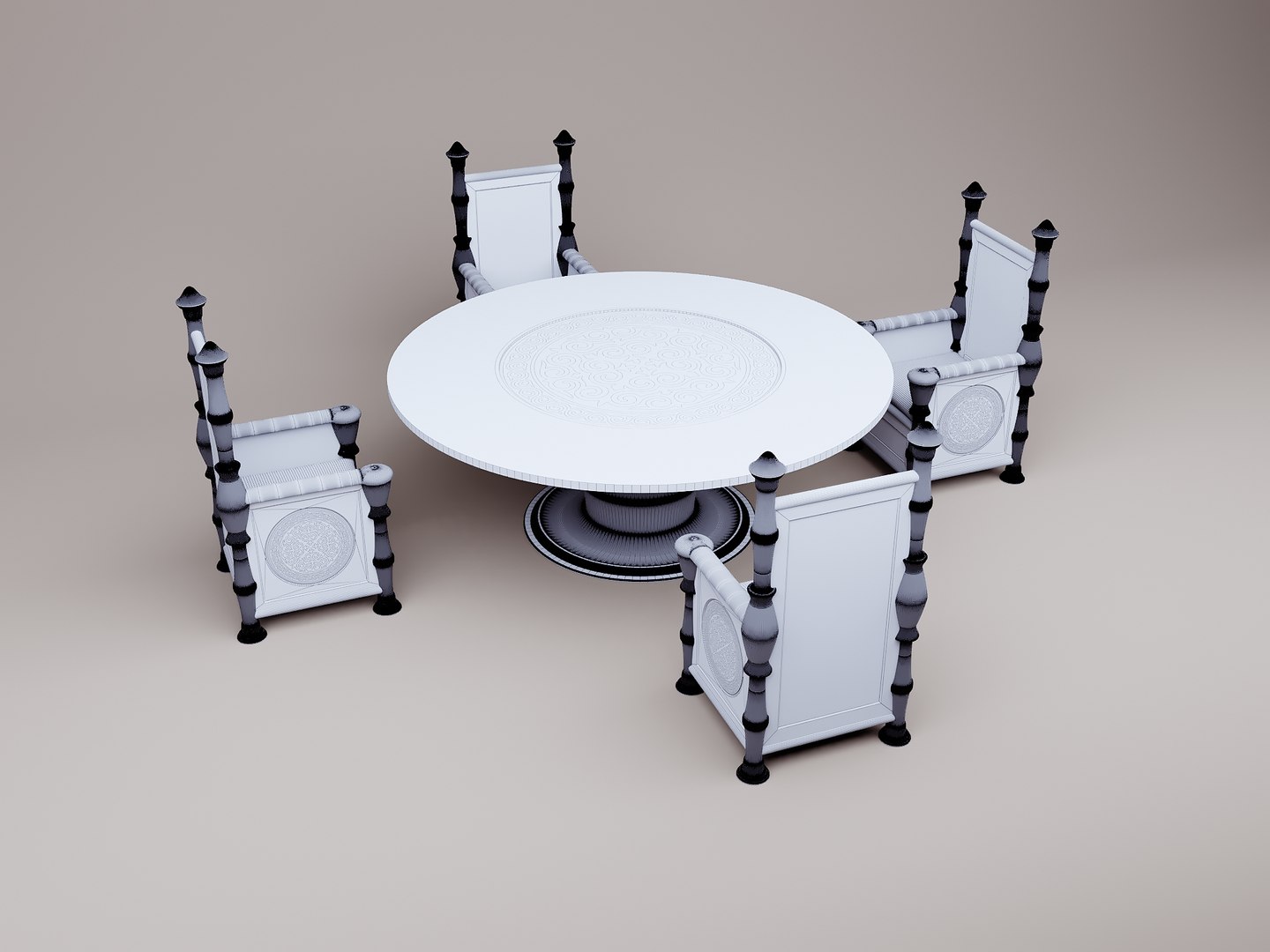 3D Model Fantasy Sci-fi Ancient Table - TurboSquid 2077547