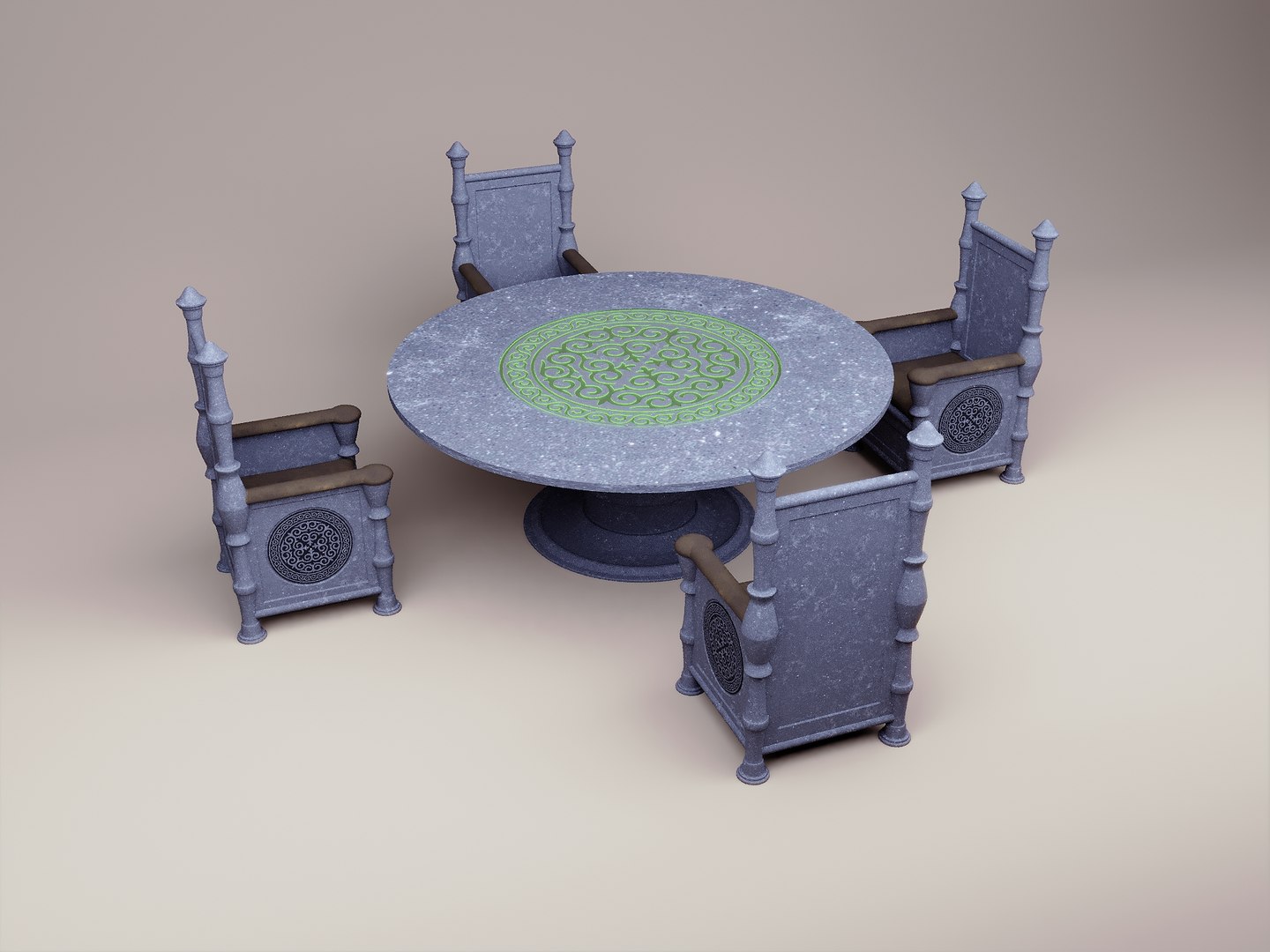 3D Model Fantasy Sci-fi Ancient Table - TurboSquid 2077547