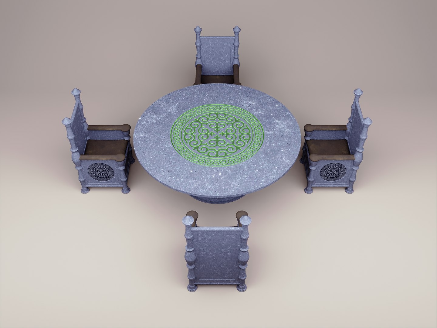 3D Model Fantasy Sci-fi Ancient Table - TurboSquid 2077547