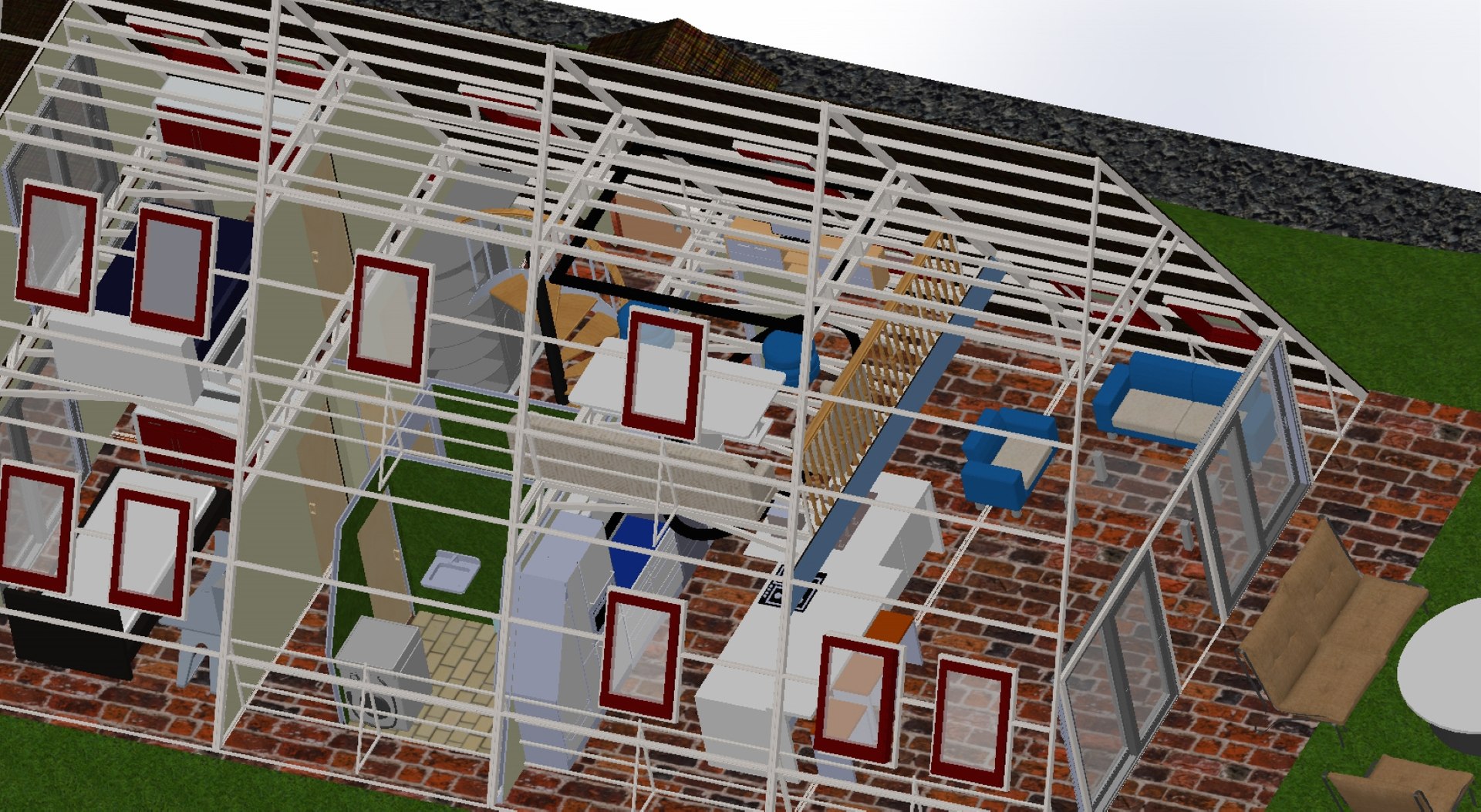 3D Model DUPLEX VILLA MANUFACTURED FROM PROFILE STEEL 155 SQUARE METERS ...