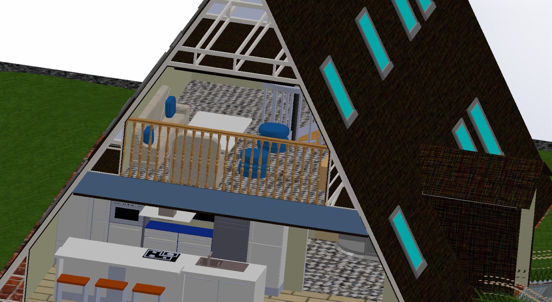 3D Model DUPLEX VILLA MANUFACTURED FROM PROFILE STEEL 155 SQUARE METERS ...