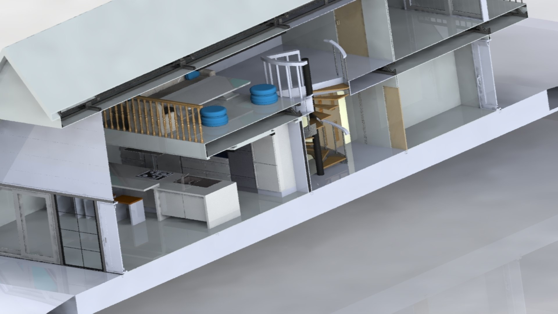 3D Model DUPLEX VILLA MANUFACTURED FROM PROFILE STEEL 155 SQUARE METERS ...