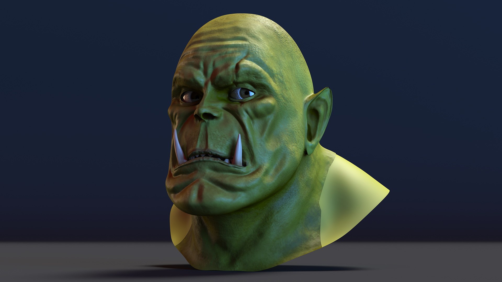 3D Fantasy Orc Head - TurboSquid 2063018