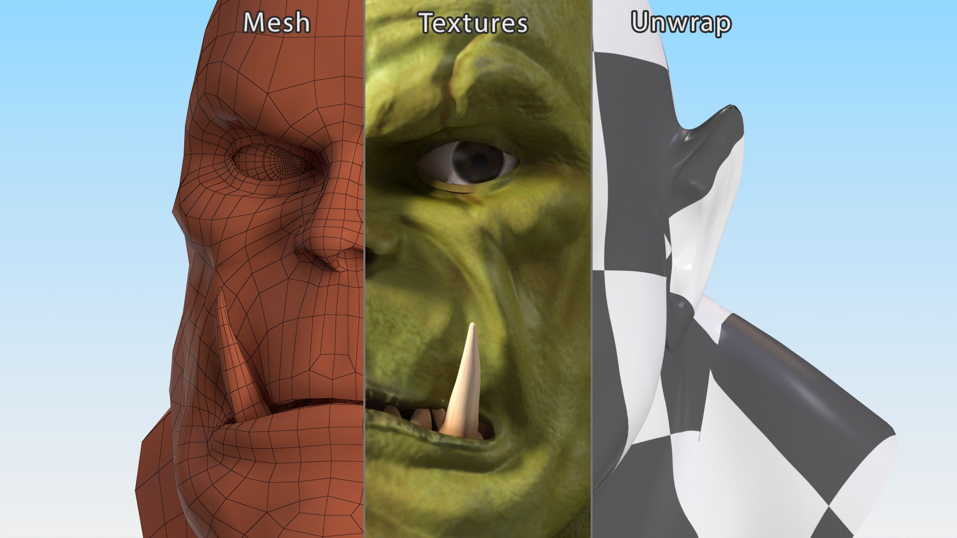 3D Fantasy Orc Head - TurboSquid 2063018