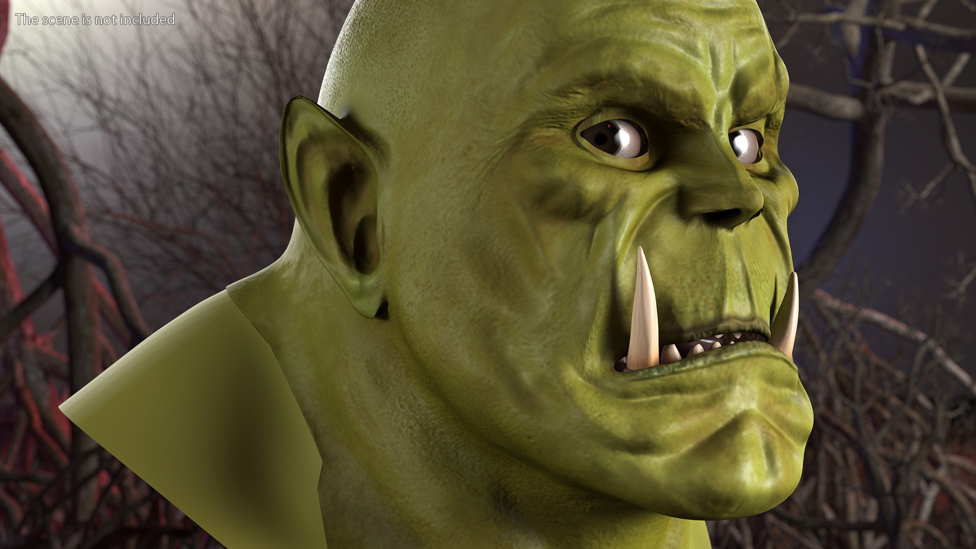 3D Fantasy Orc Head - TurboSquid 2063018