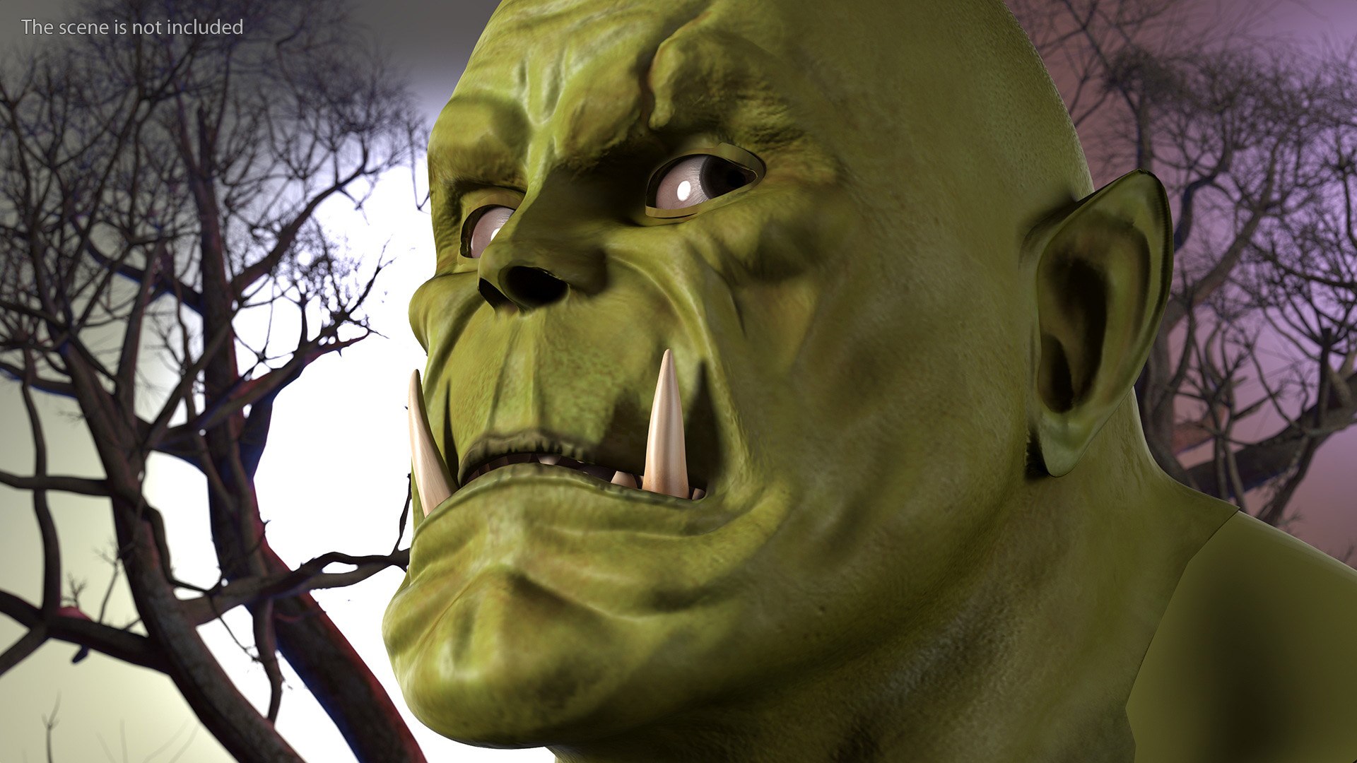 3D Fantasy Orc Head - TurboSquid 2063018