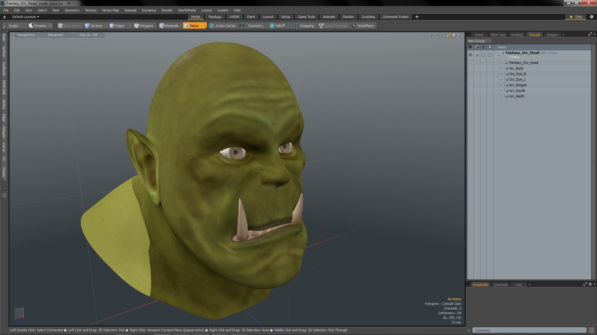 3D Fantasy Orc Head - TurboSquid 2063018