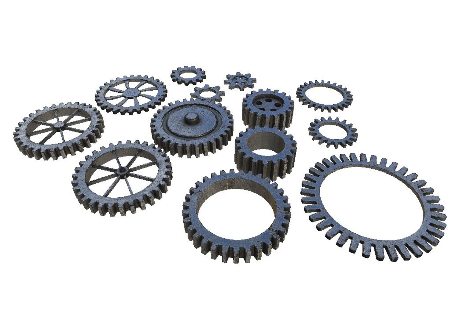 3D Set Gears 4 Basic - TurboSquid 1428289