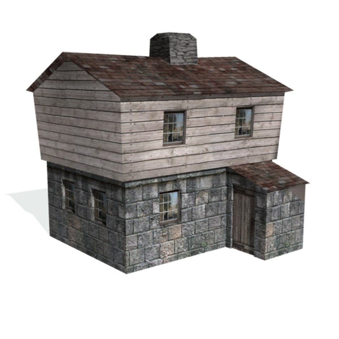Historical Stone Blockhouse Buildings 3d 3ds