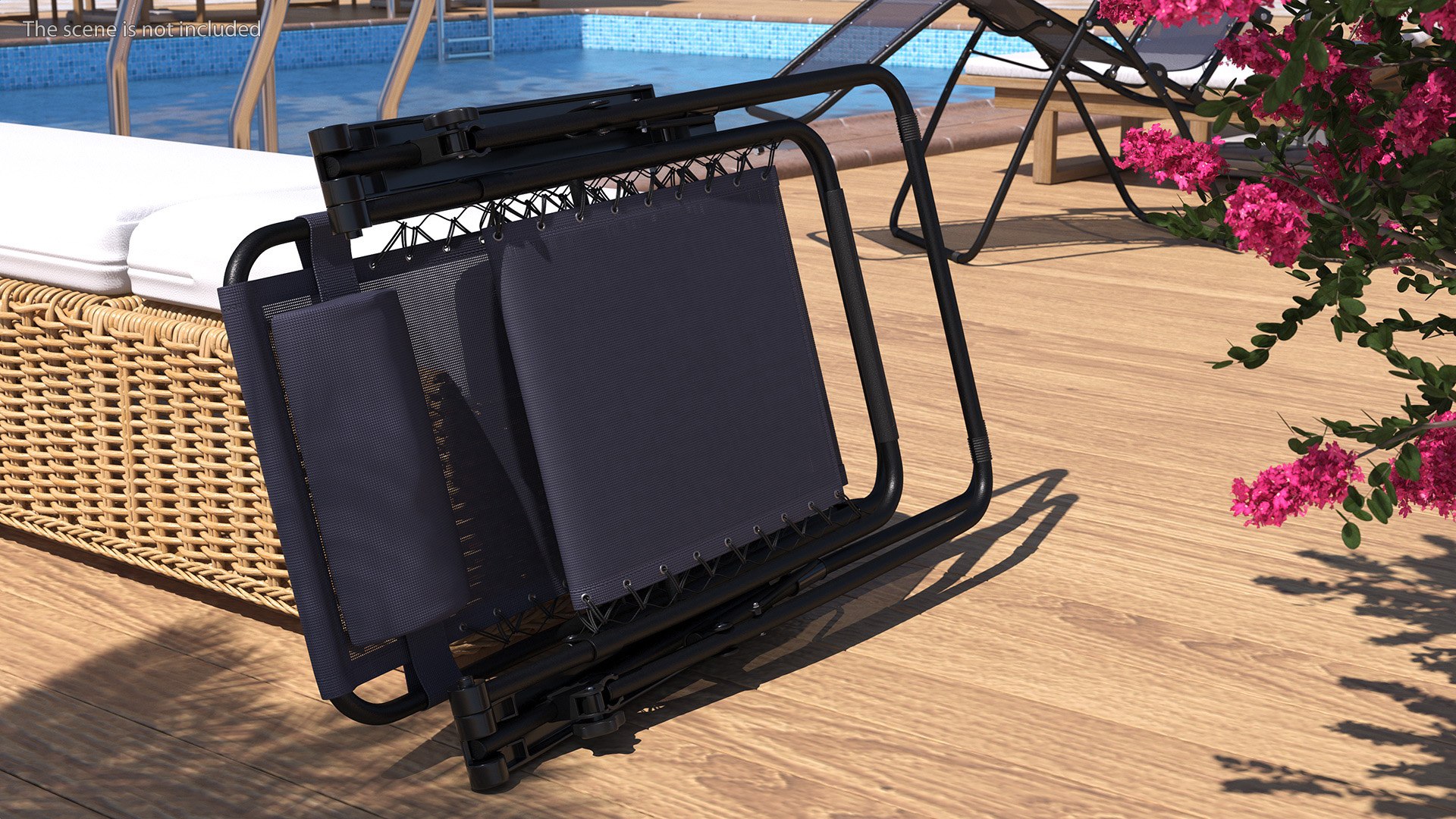 Black Lounge Chair In Folded State 3D Model - TurboSquid 2149919