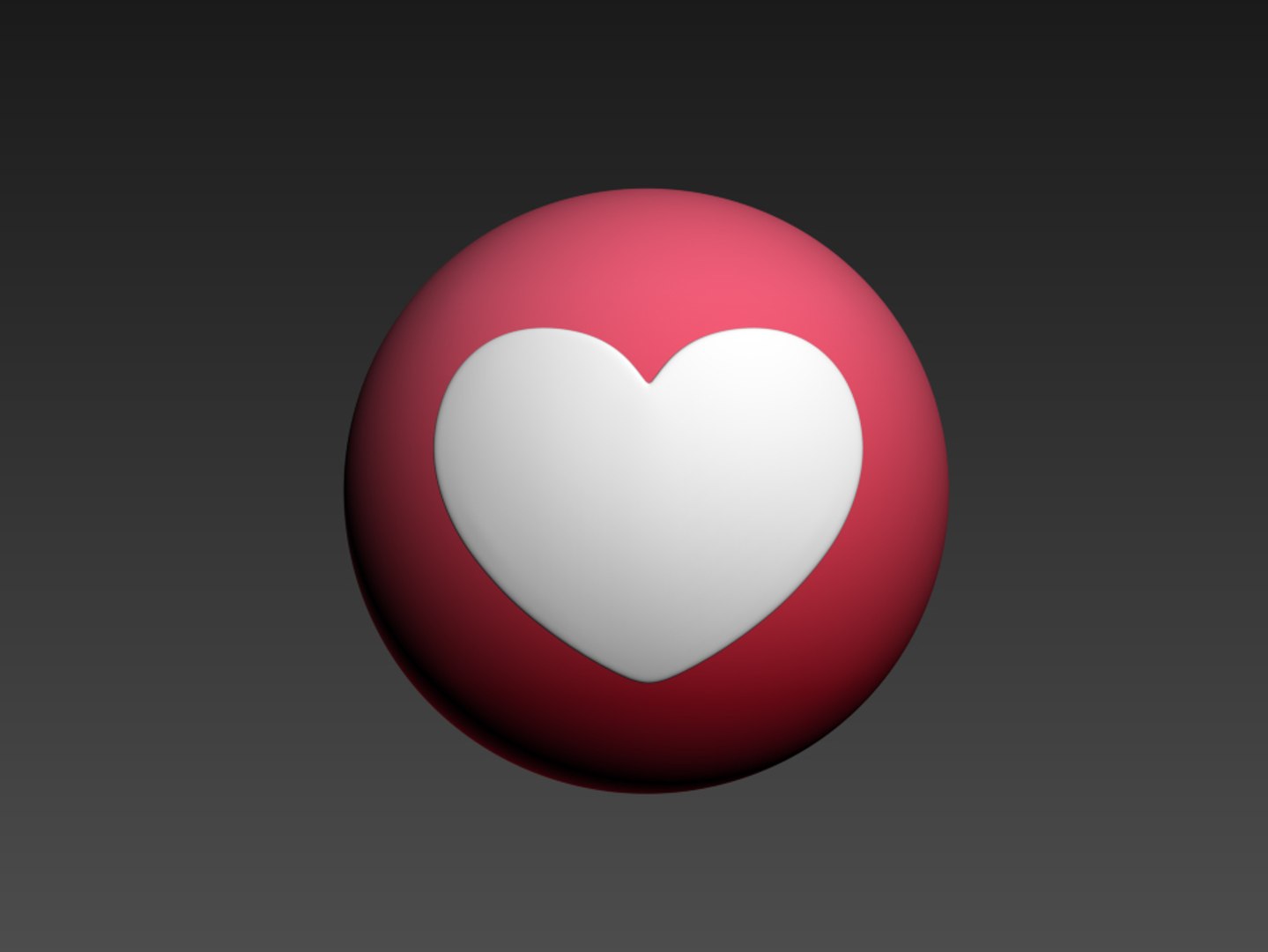3D Model Facebook Love Reaction Button - TurboSquid 1417766