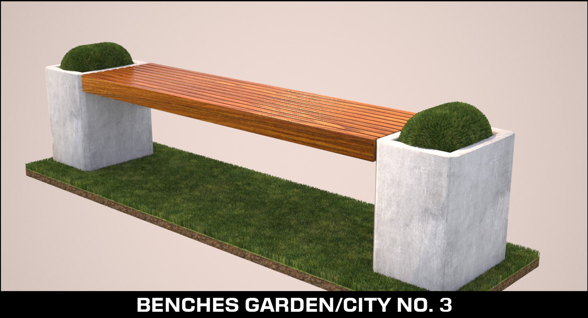 benches garden city 3d max