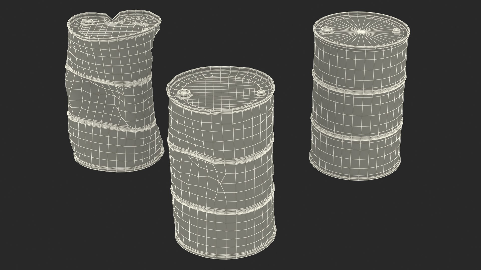 Crude oil barrels set 3D model - TurboSquid 1702973