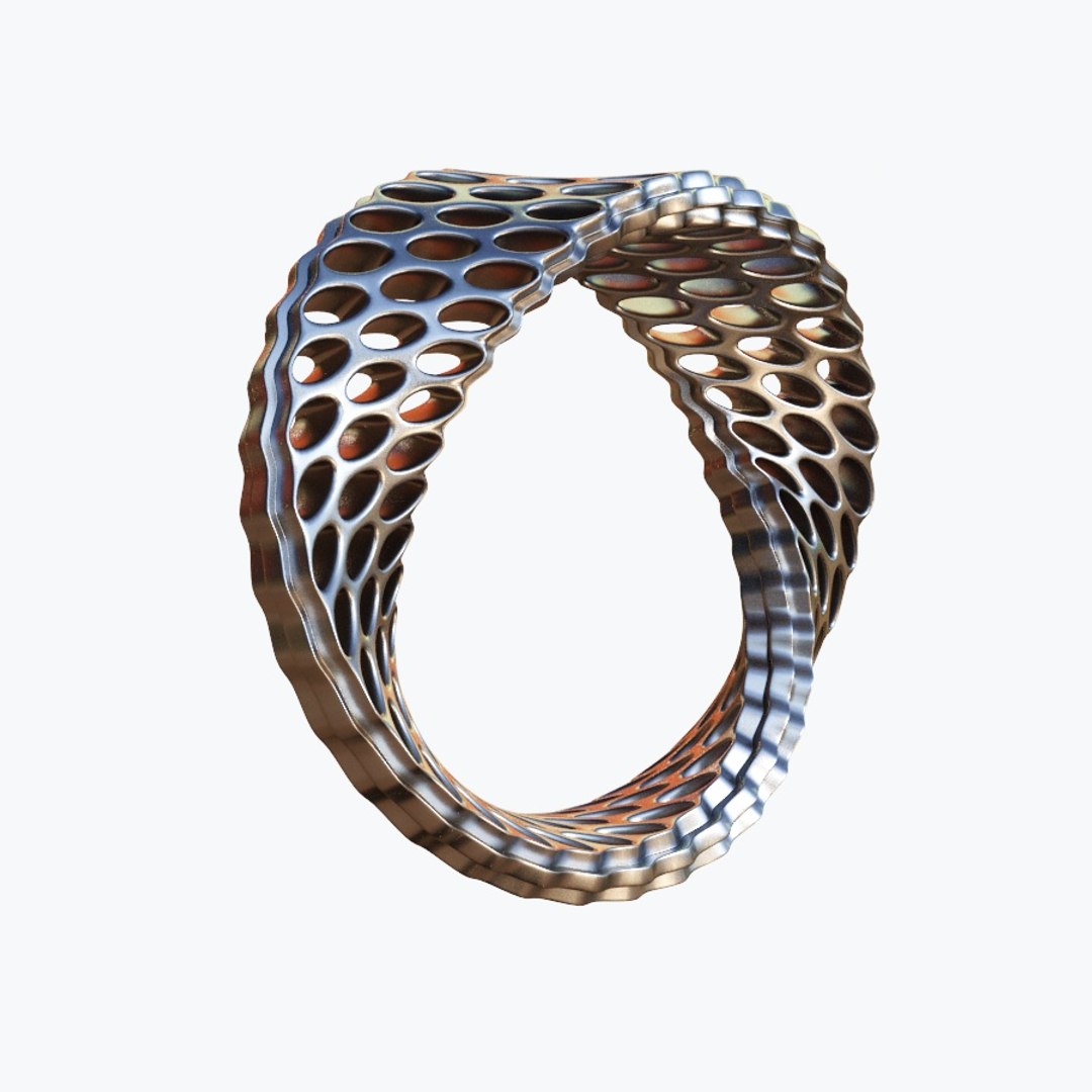 3d Gold White Silver Model