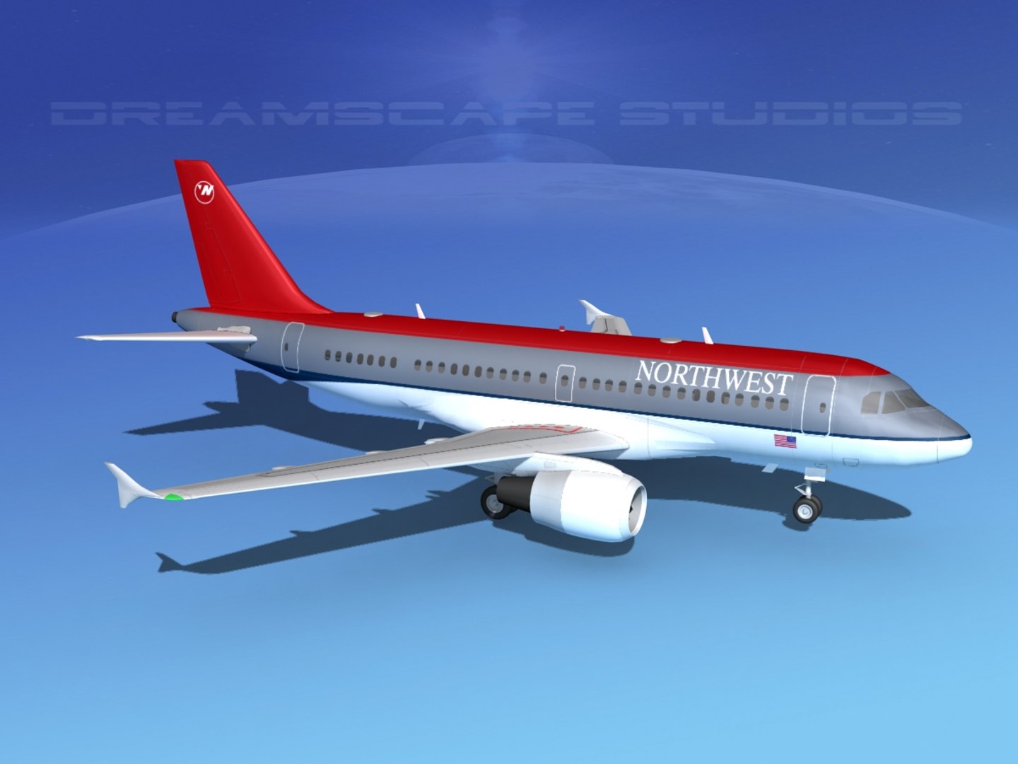 Dxf Scale Airbus A319 Airliner