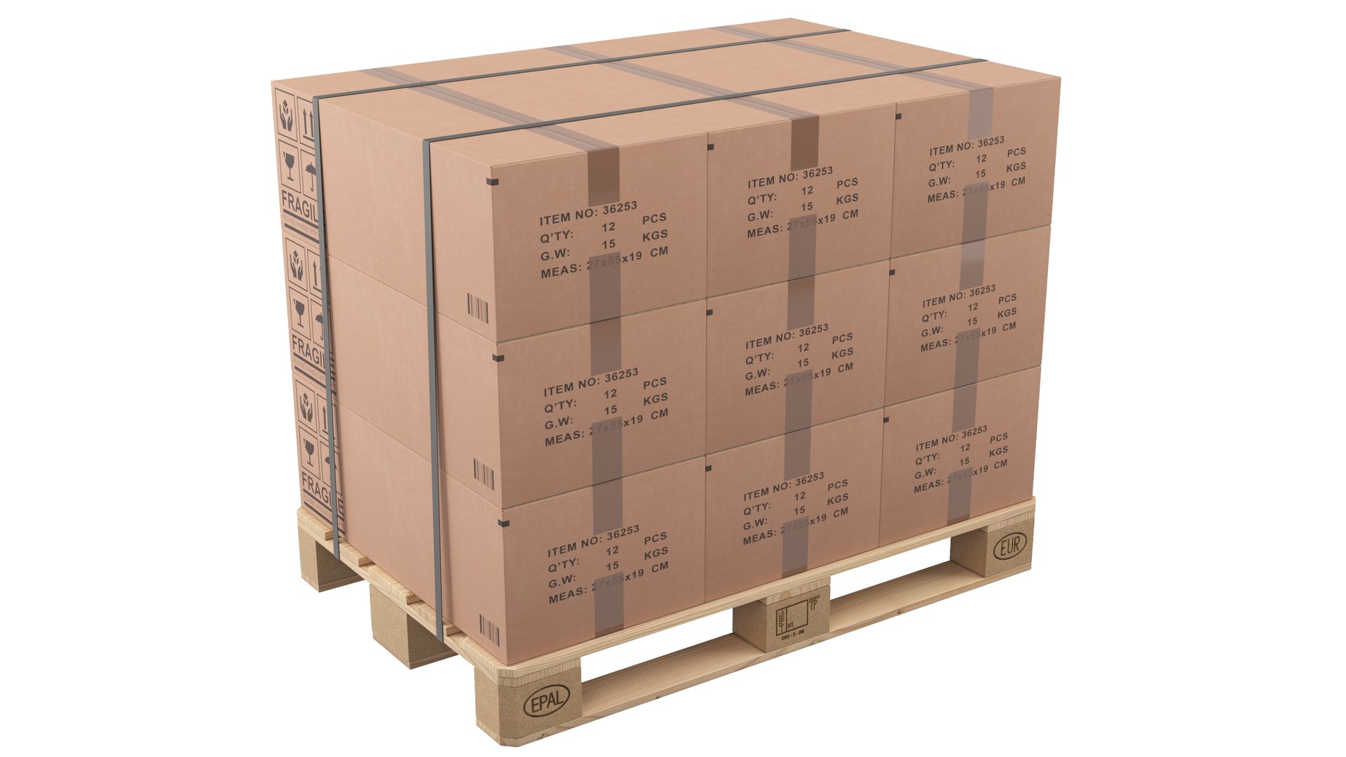 Pallet With Boxes Model - TurboSquid 1991153