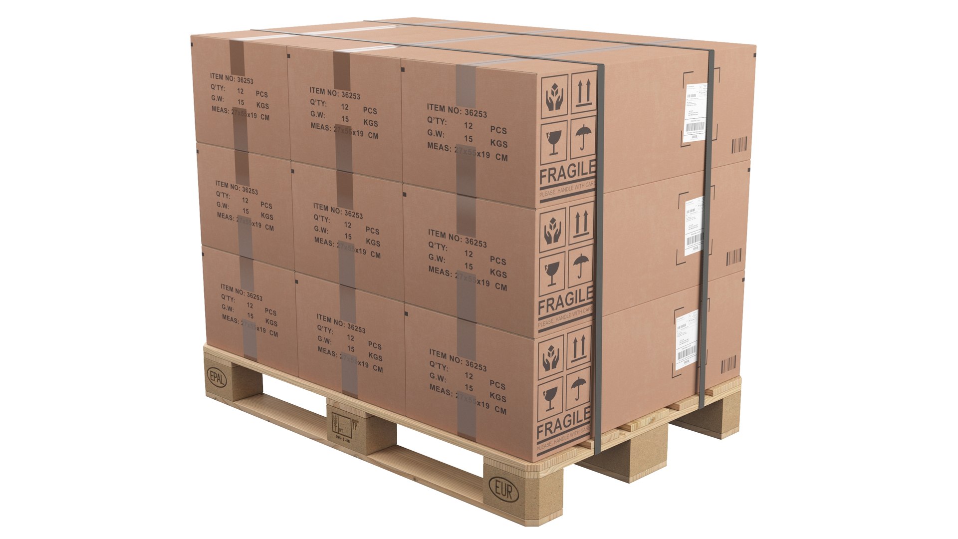 Pallet With Boxes Model - TurboSquid 1991153
