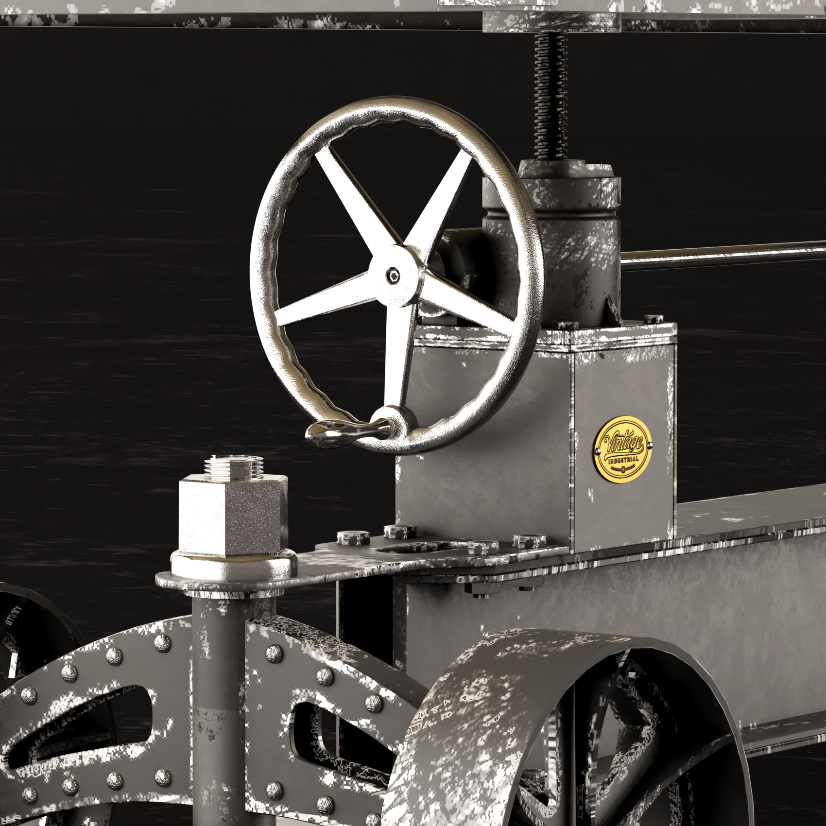 Dining table train crank 3D model - TurboSquid 1174528