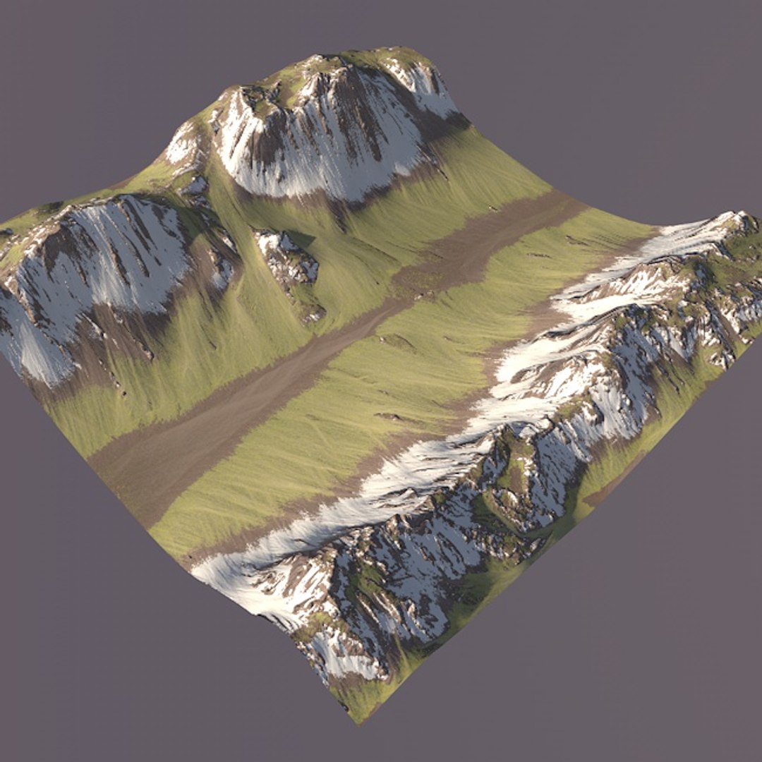 Mountain Maps Terrain 3d Model