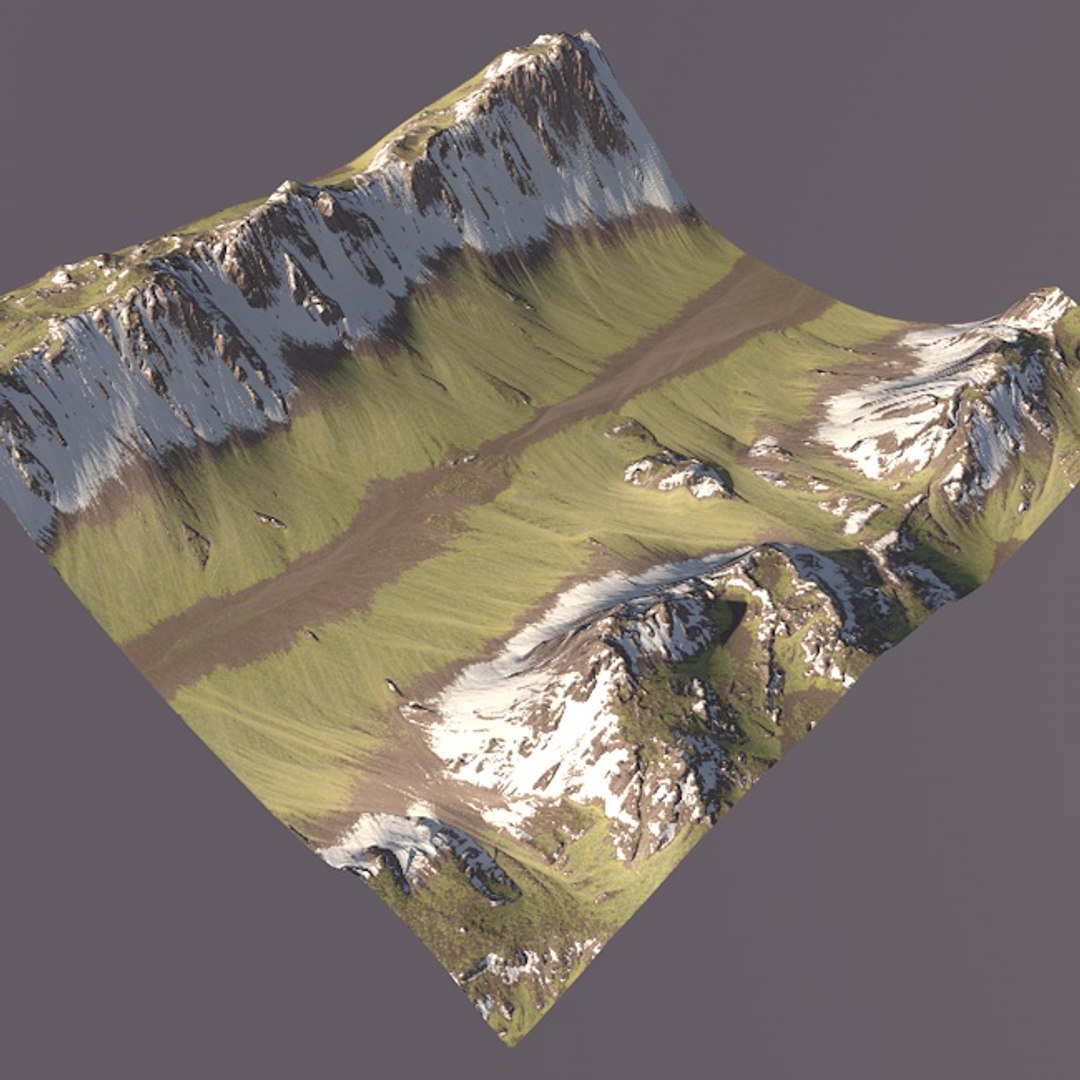 Mountain Maps Terrain 3d Model