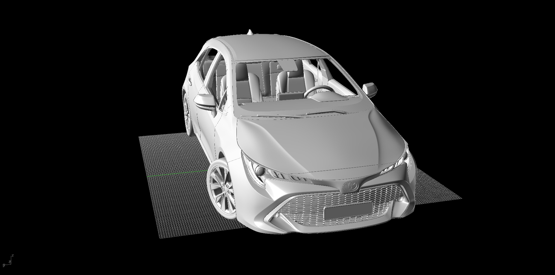 3D Toyota Corolla 2019 Interior Model - TurboSquid 1355133