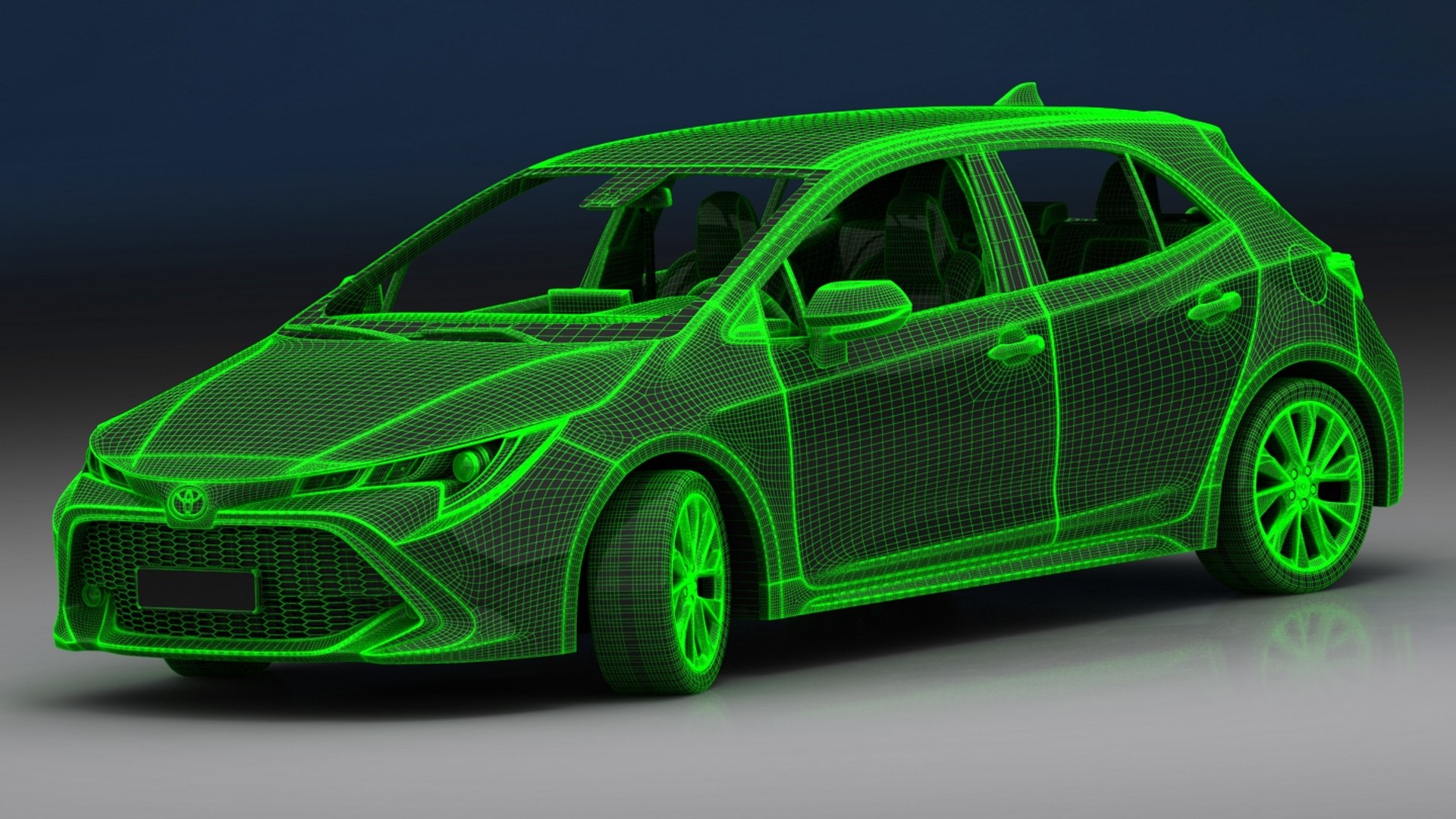 3D Toyota Corolla 2019 Interior Model - TurboSquid 1355133