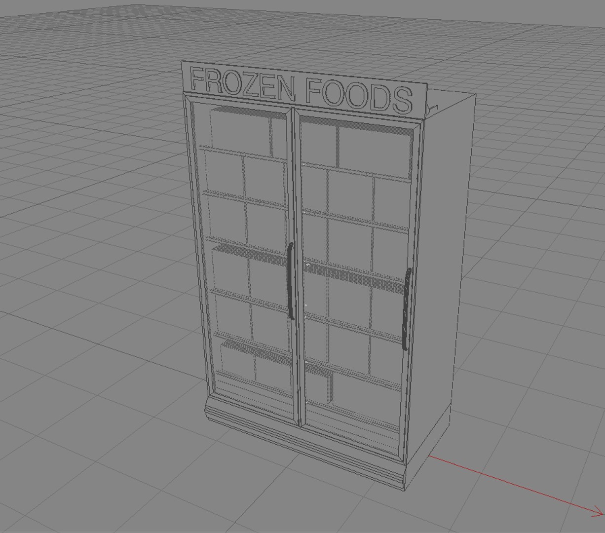 3d Grocery Store Freezer Model
