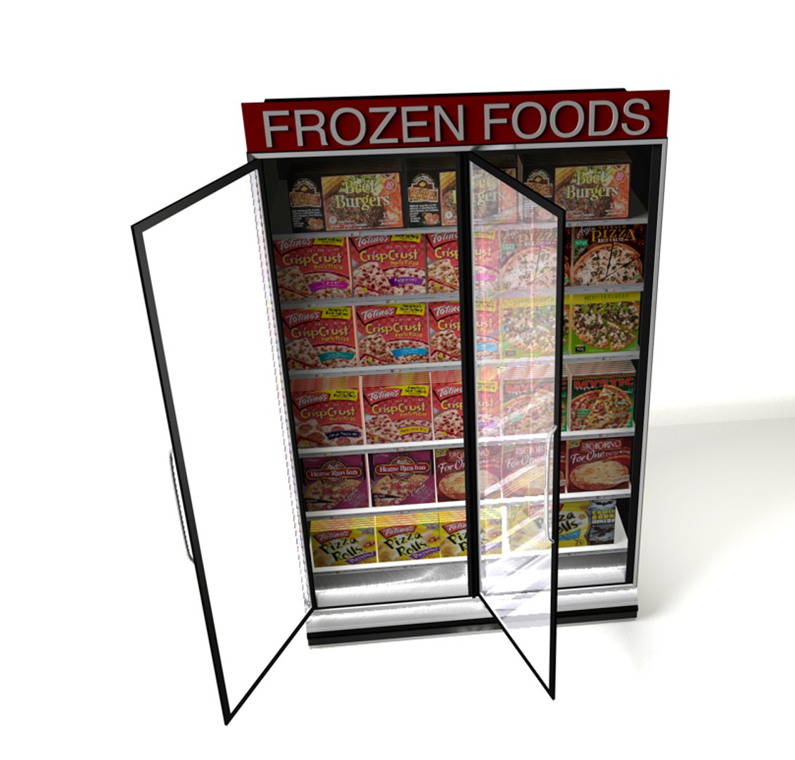 3d Grocery Store Freezer Model