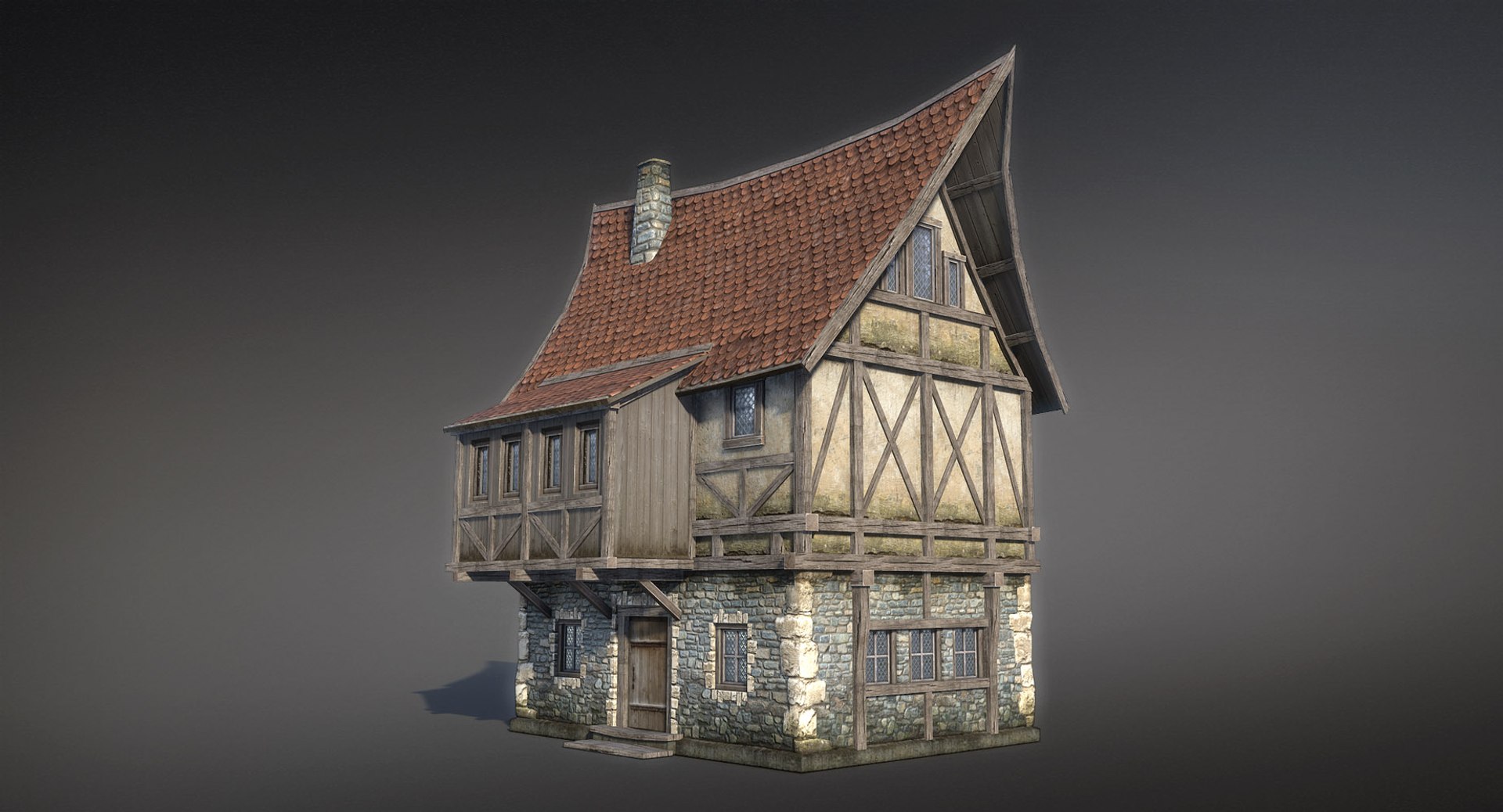 Medieval Fantasy House 3d 3ds